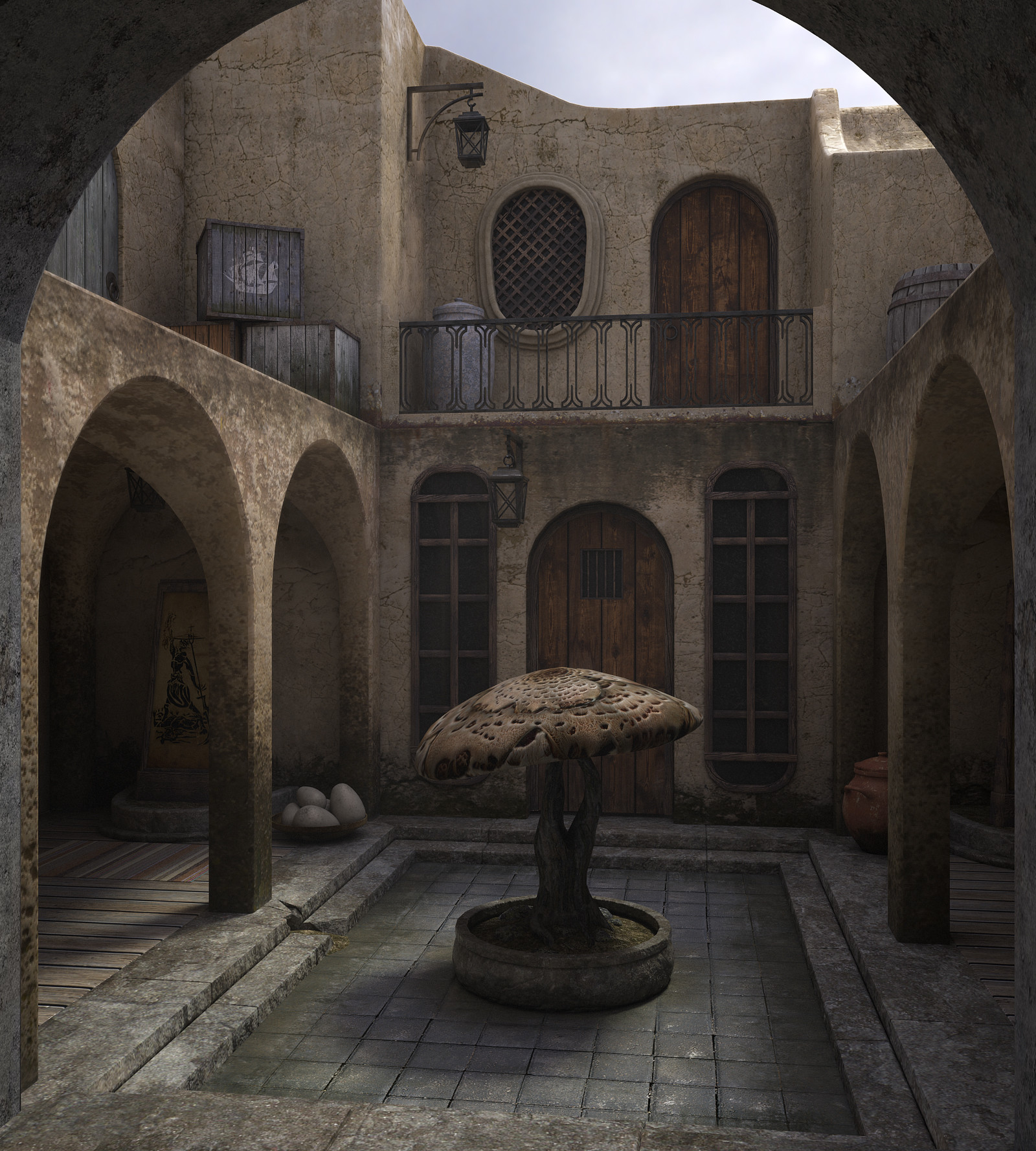 ArtStation - Balmora patio