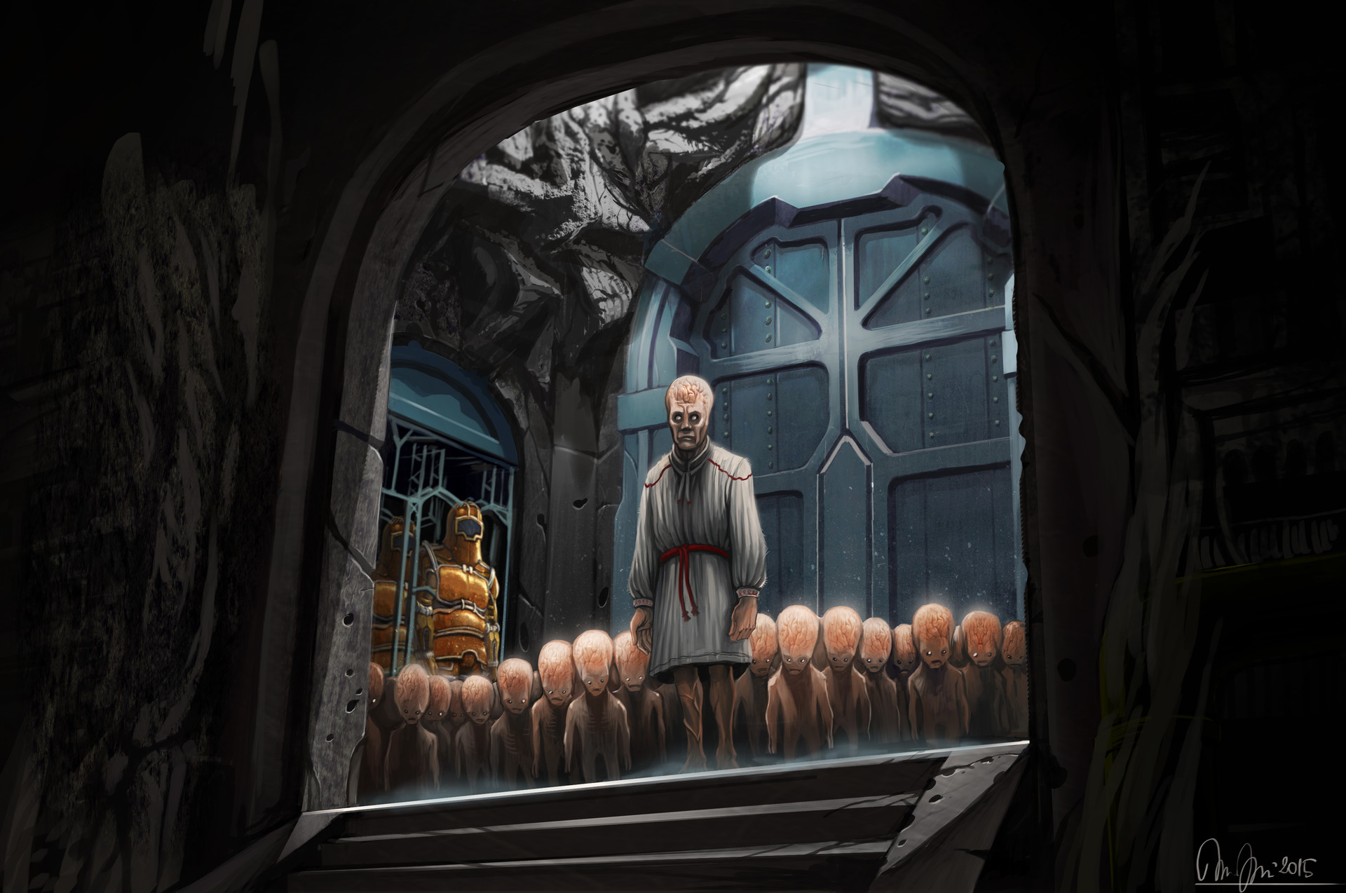 ArtStation - Endolunar gate with alienated human liveform