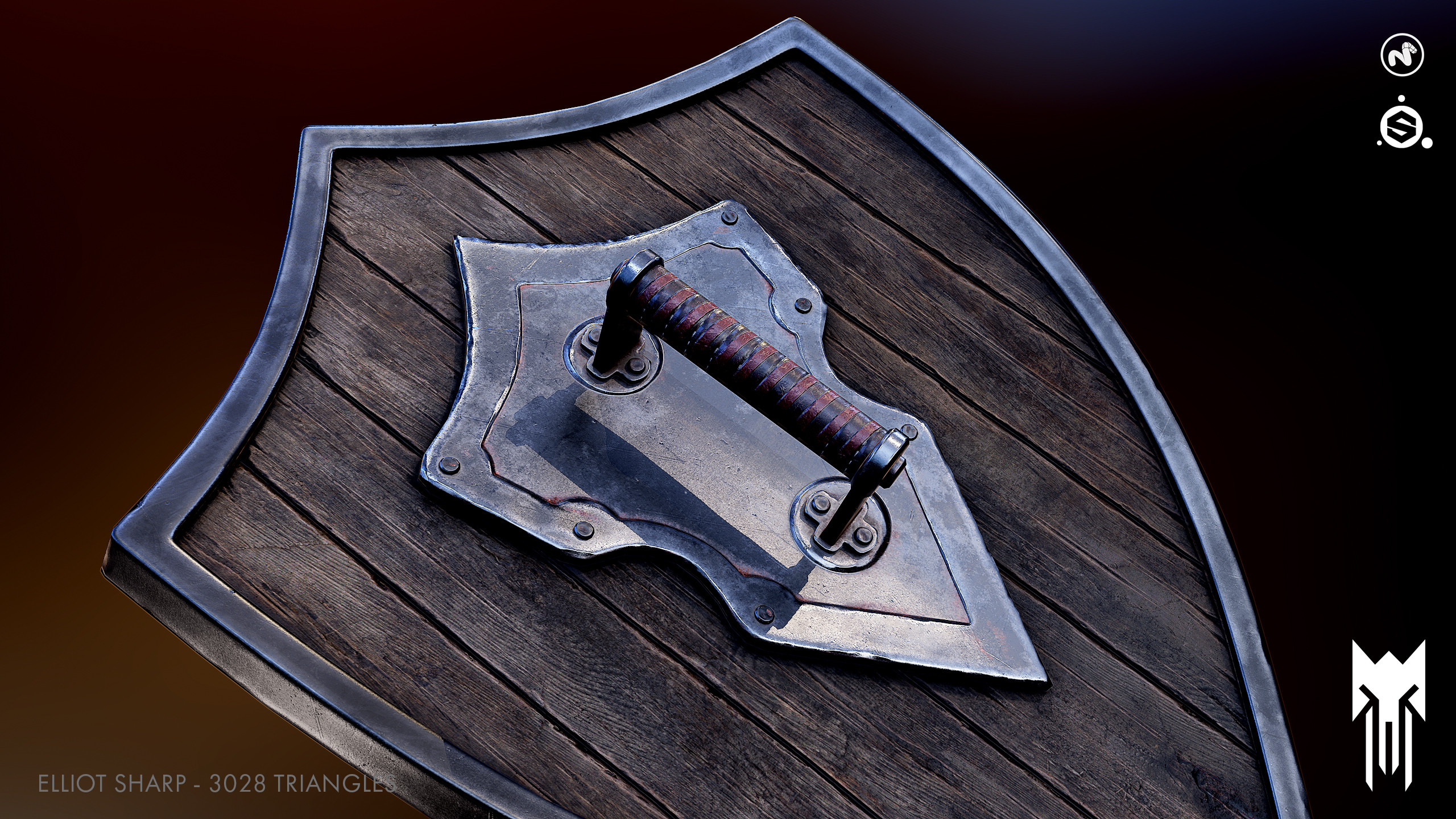 Elliot Sharp - Freelance 3D Artist - UE4 Shield Pack - Metal Kite Shield