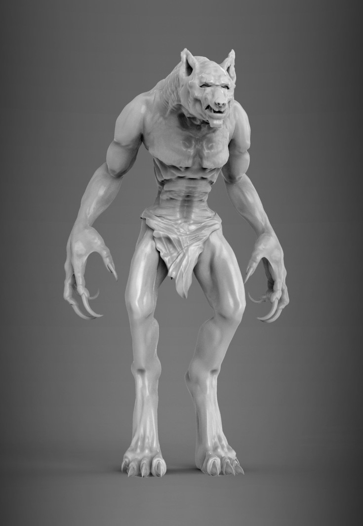 ArtStation - Werewolf WIP