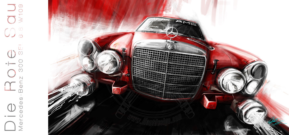 ArtStation - Die ROTE SAU - Mercedes-Benz poster