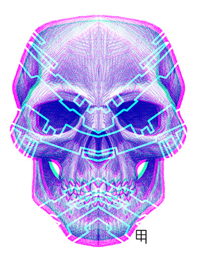 ArtStation - Cyber Skull
