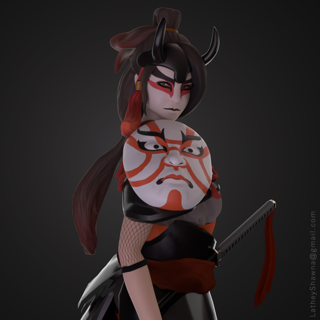 ArtStation - Kabuki Samurai - WIP