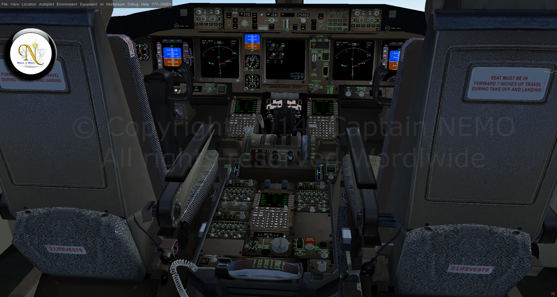 boeing 777 cockpit 360 view