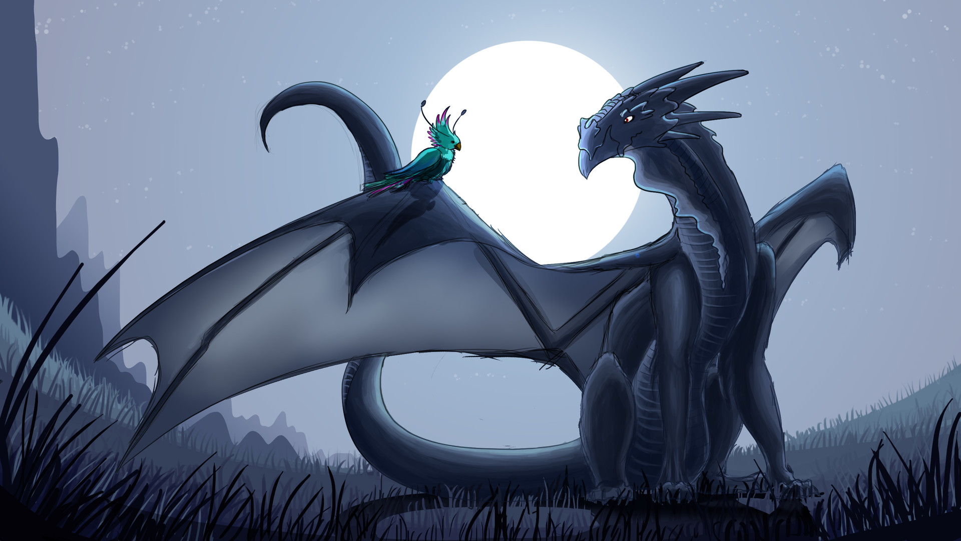 ArtStation - Dragon and Bird [WIP]