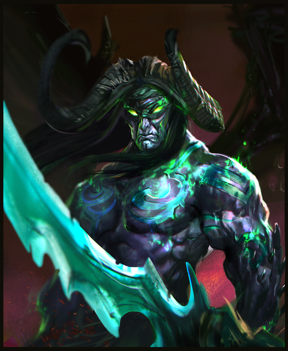 ArtStation - Illidan in Warcraft (inlcuded processing video)