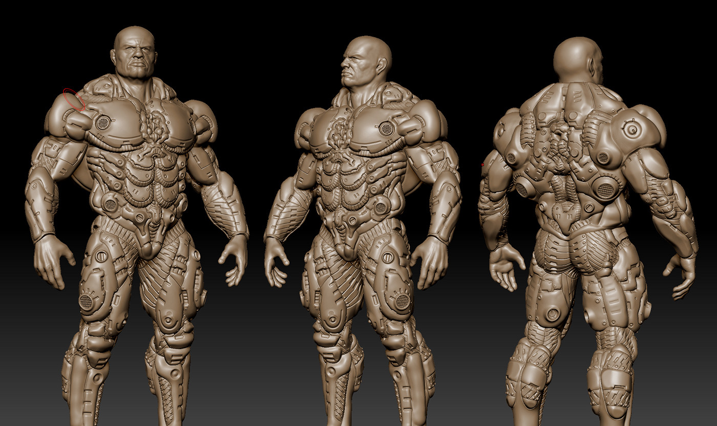 Tomos Hywel Evans - Galactic Soldier Zbrush sketch