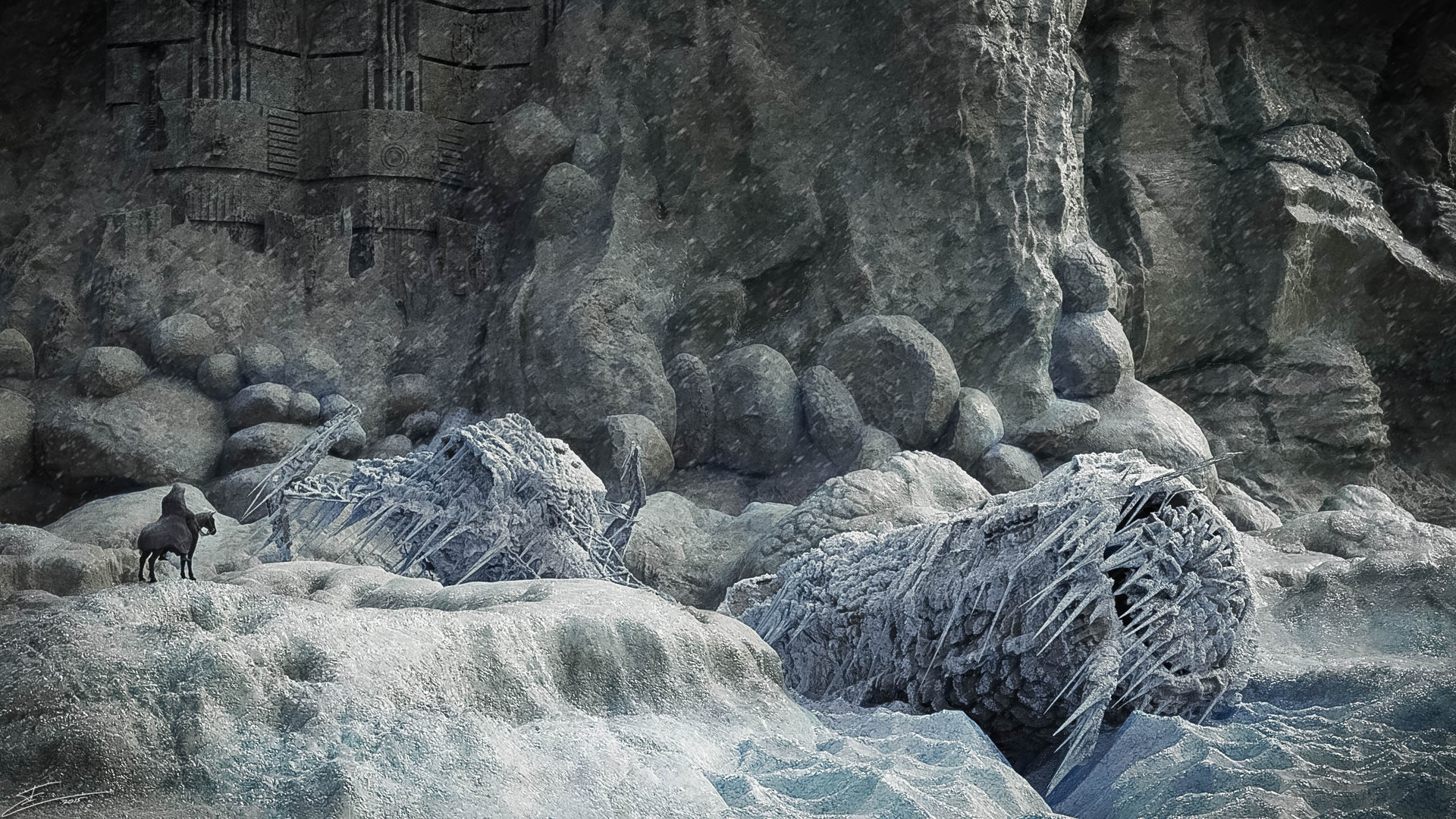 ArtStation - Frozen ship