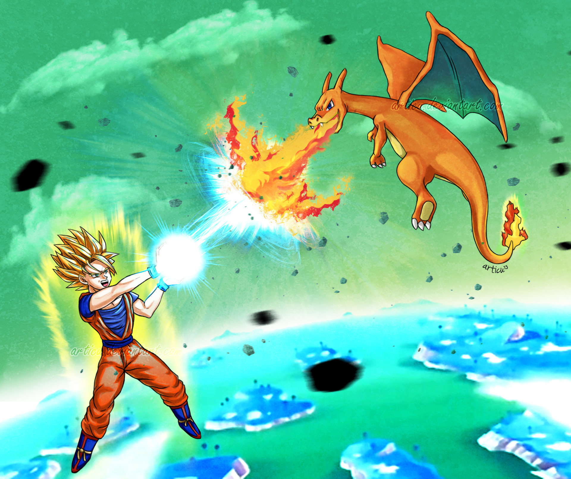 Goku Vs Pokemon