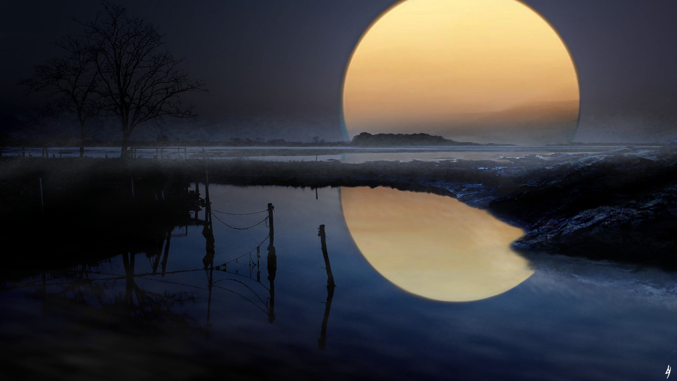 ArtStation - Night landscape