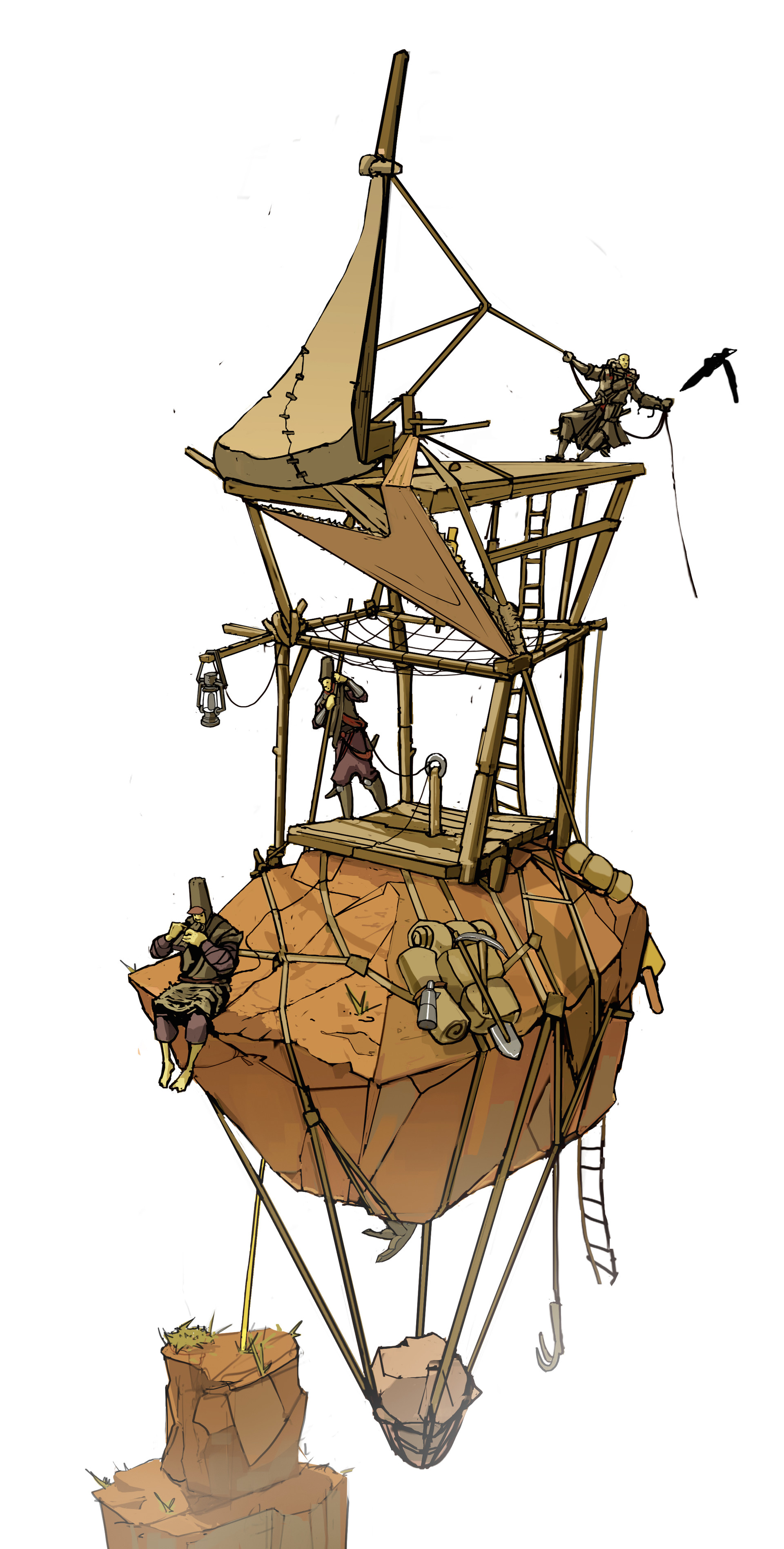 ArtStation - Floating Boulder Navigators