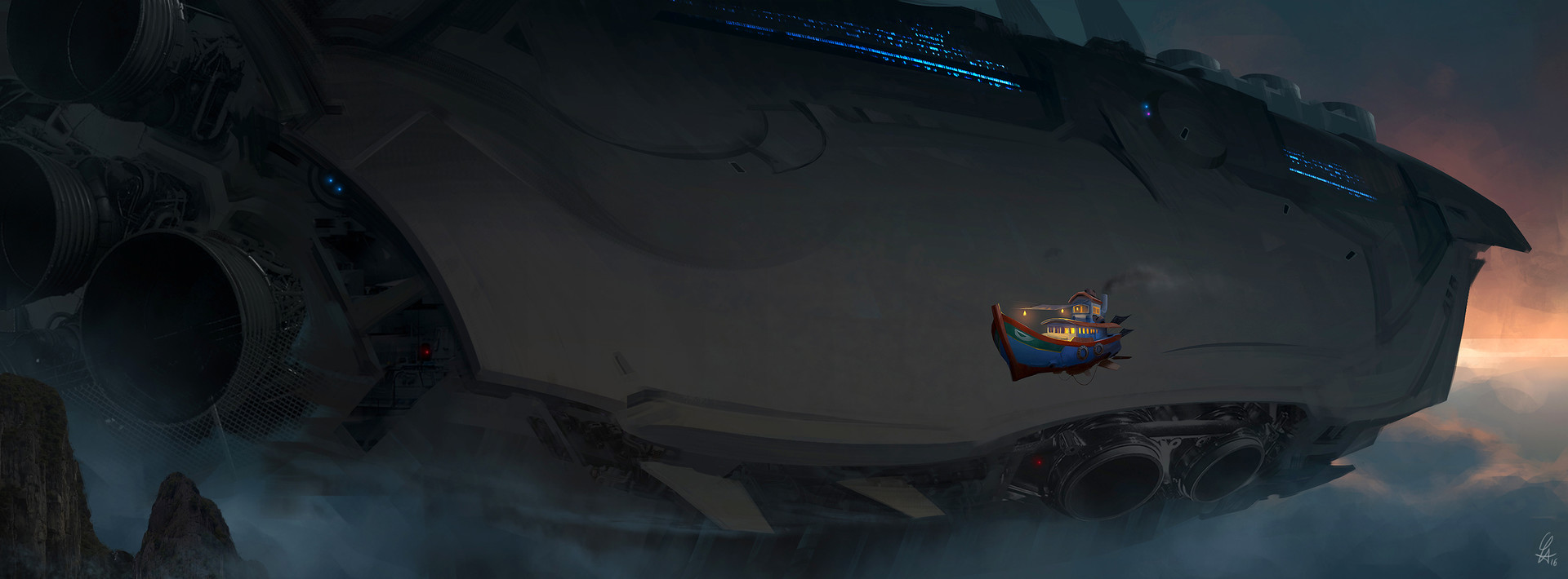 ArtStation - Floating ship