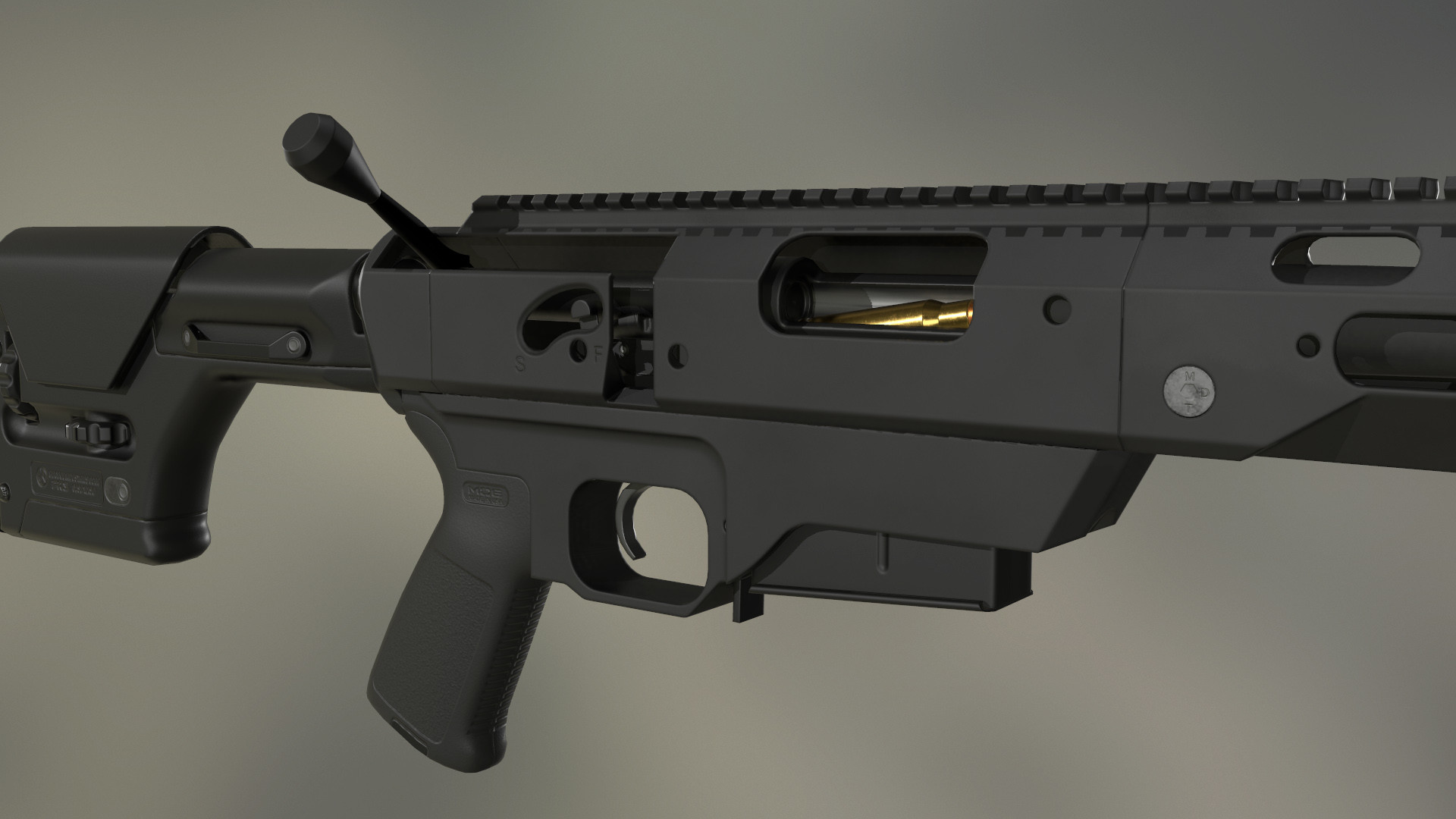 Sean Puller - Remington 700 MDT TAC 21 Chassis Low Poly+Texture