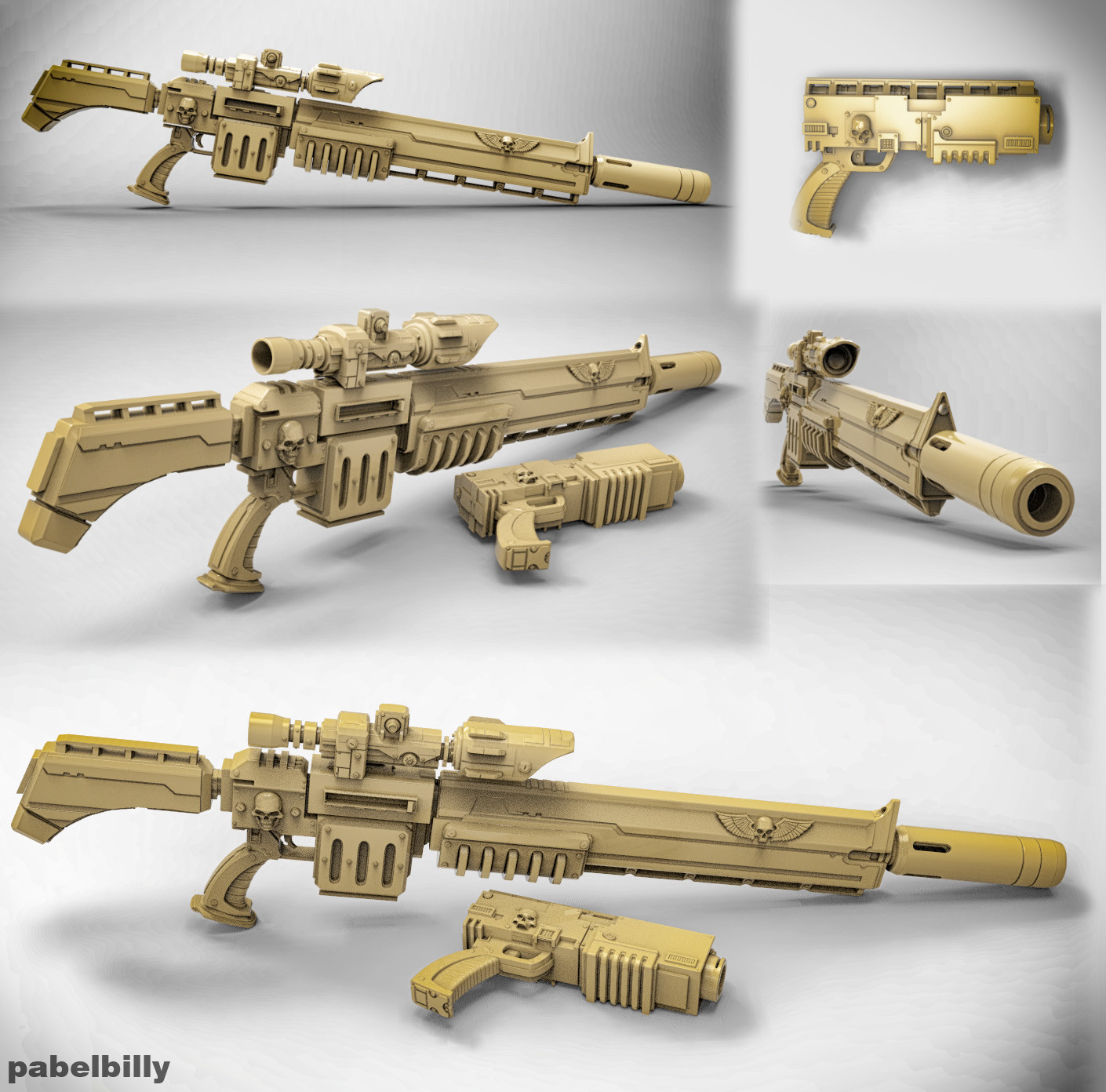 ArtStation - warhammer vindicare assassin gun