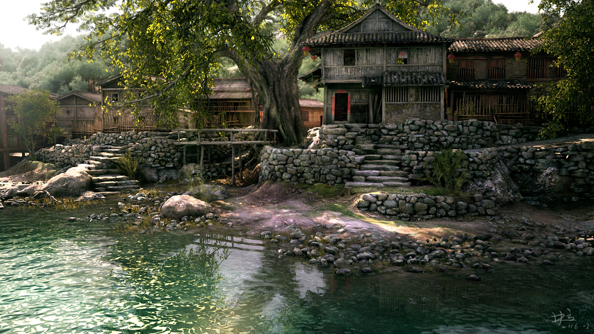 A Place in China by Li Lin : r/ImaginaryLandscapes