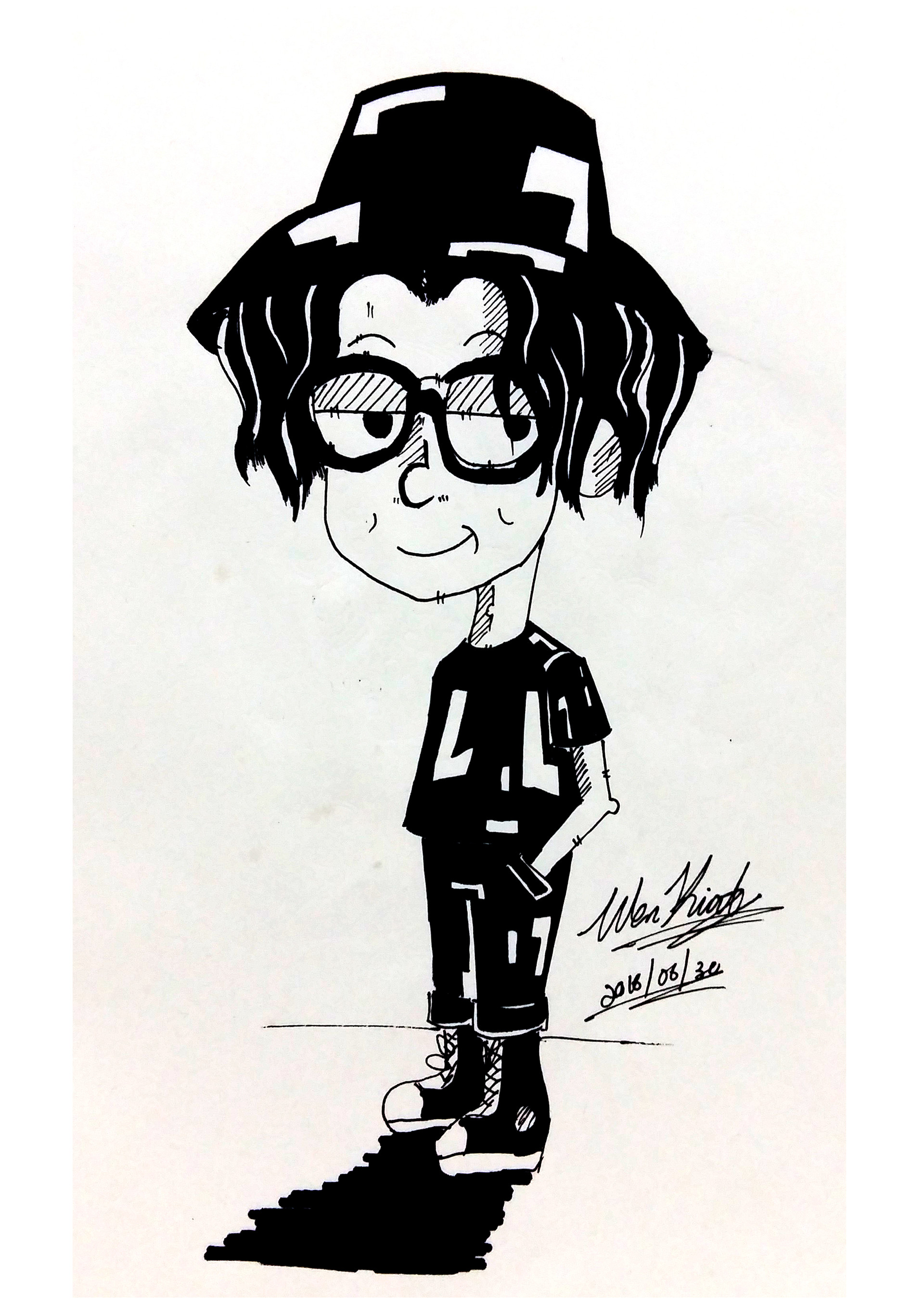 ArtStation - Self drawing (cartoon version)