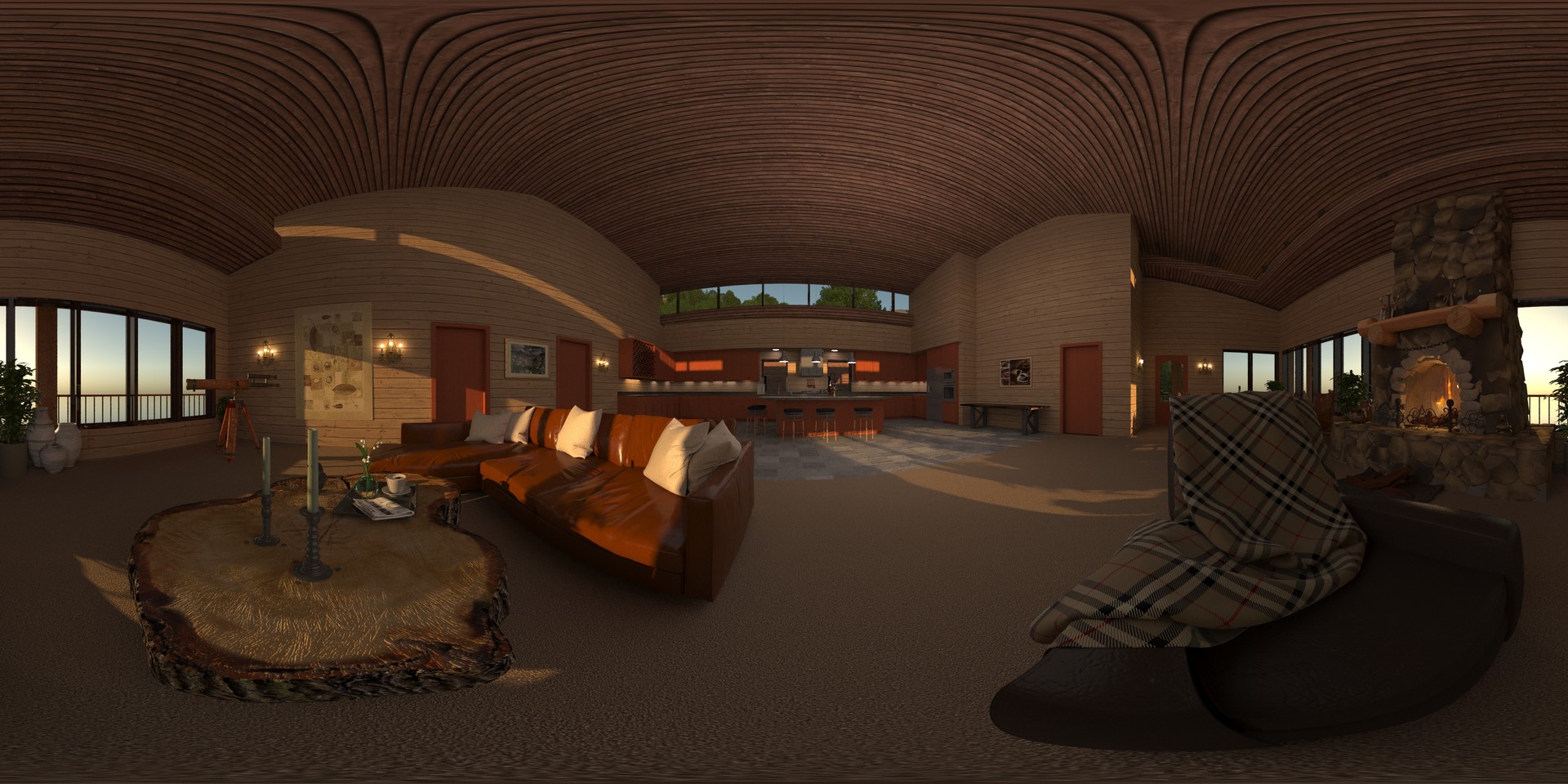 ArtStation - 360 View Of Cabin Interior