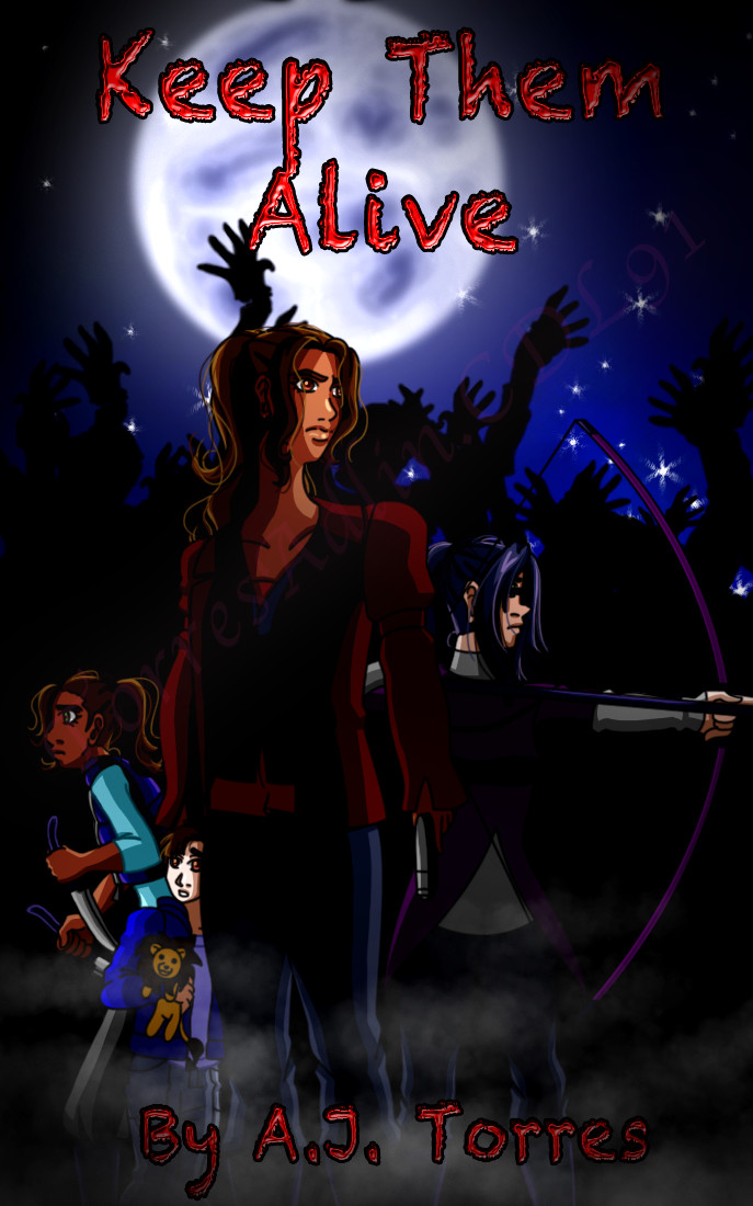 ArtStation - Zombie Apocalypse Series Book 1 Keep Them Alive Cover