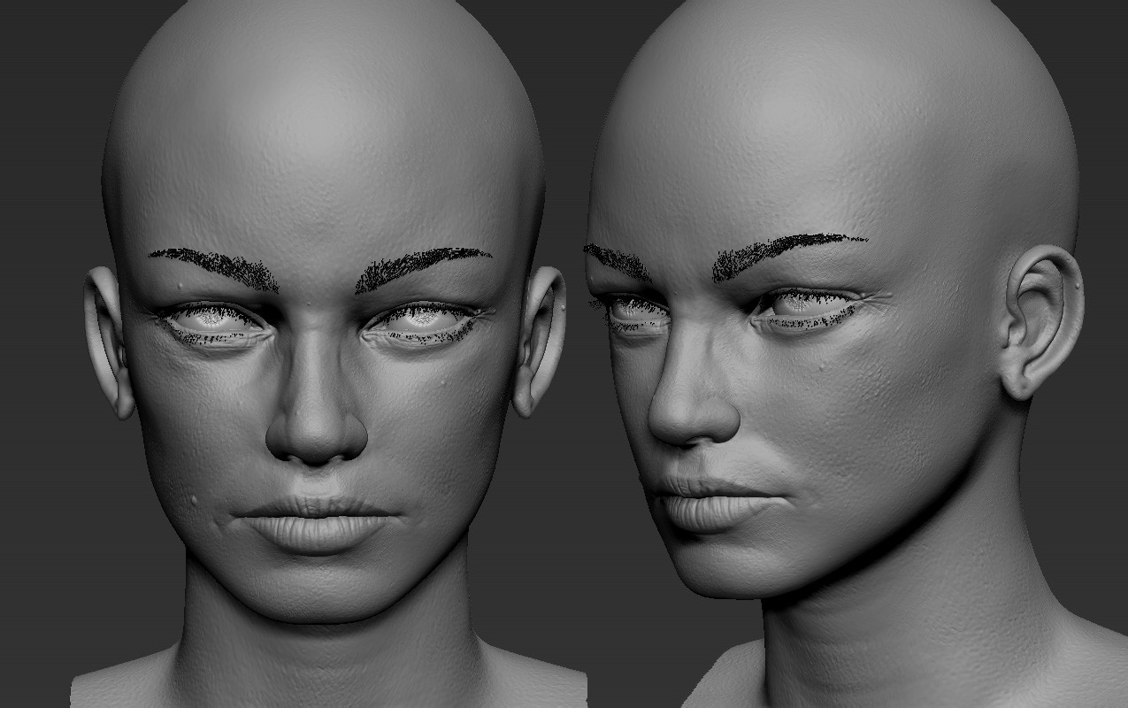 Ferhat (Fero) Tanman - Female face, Zbrush BPR test