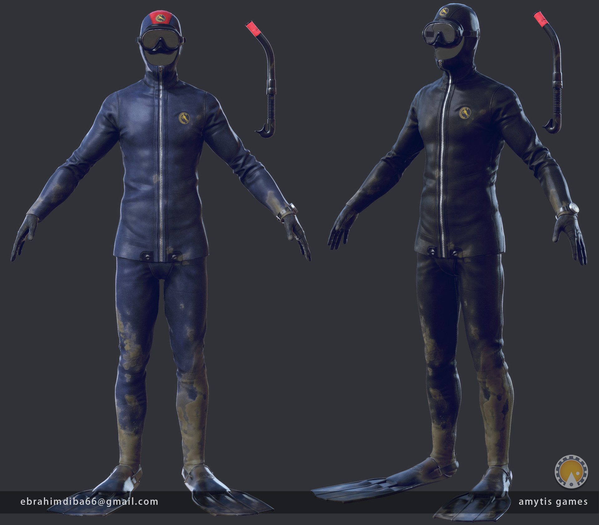 ArtStation - old Diving Suits_2015