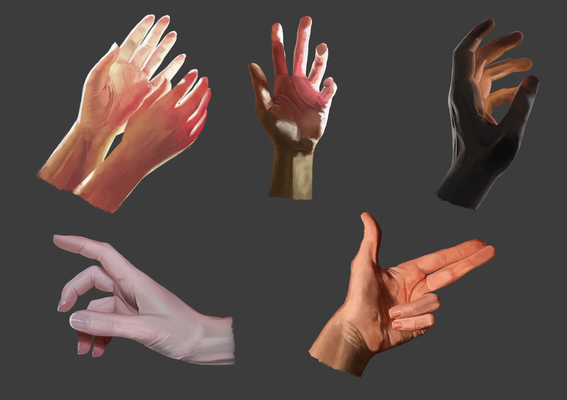 ArtStation - Hands studies