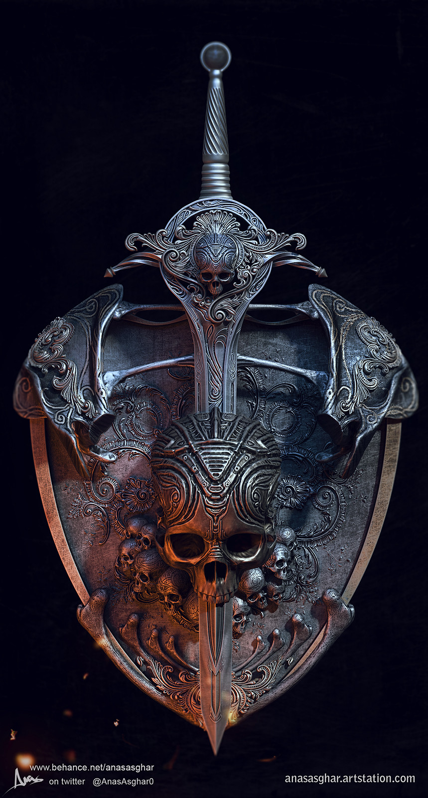 ArtStation - Skull Shield