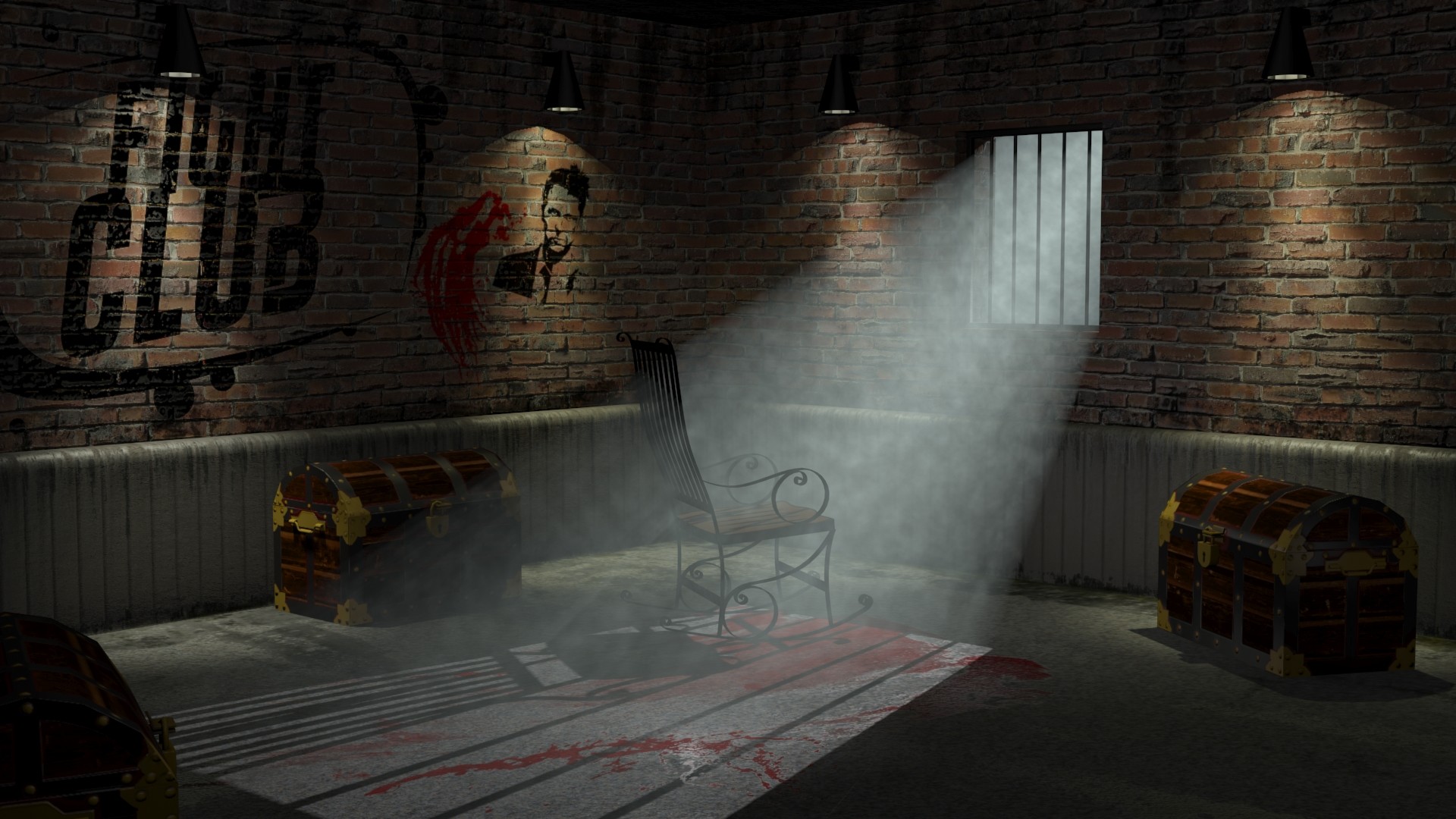 ArtStation - Fight Club Room Renders