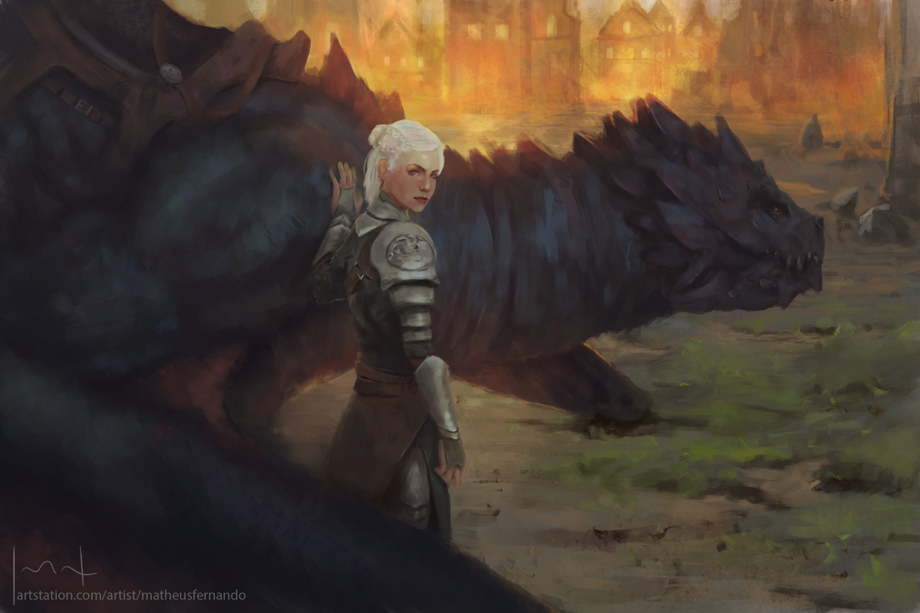 Daenerys in a battle armor, by Matheus Fernando : r/ImaginaryWesteros