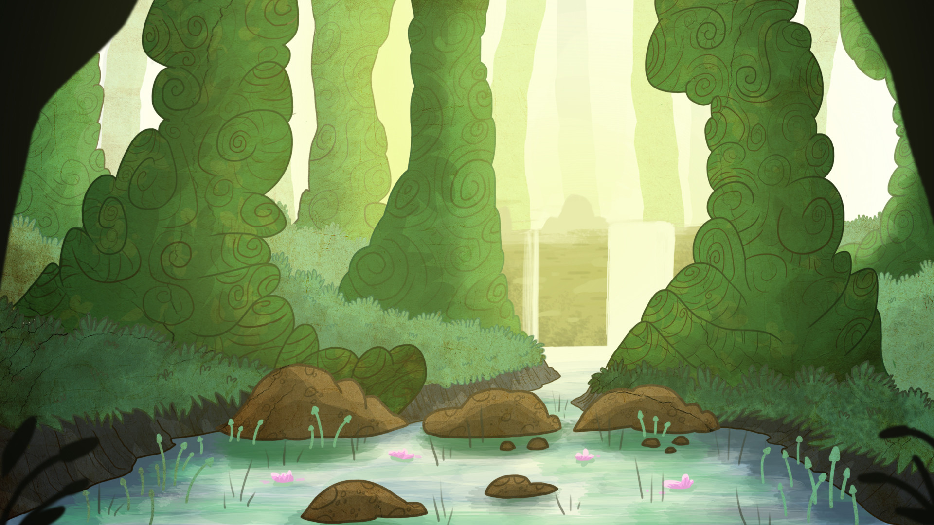 ArtStation - Waterfall Scene