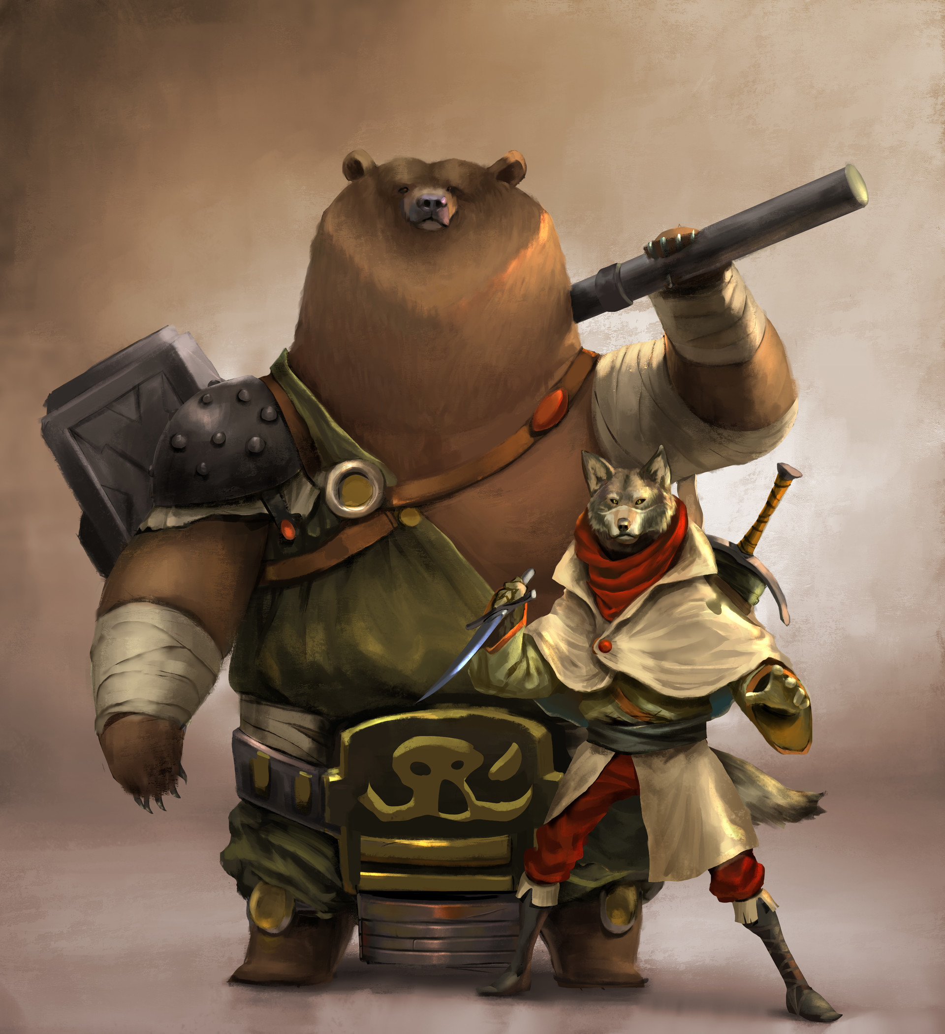 ArtStation - Wolf and Bear