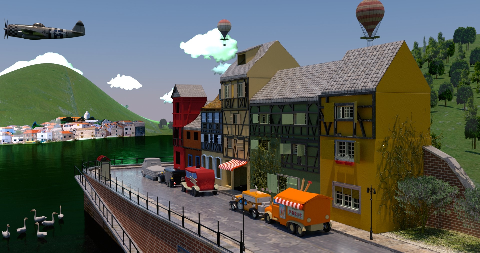 ArtStation - WW2 Era town in France