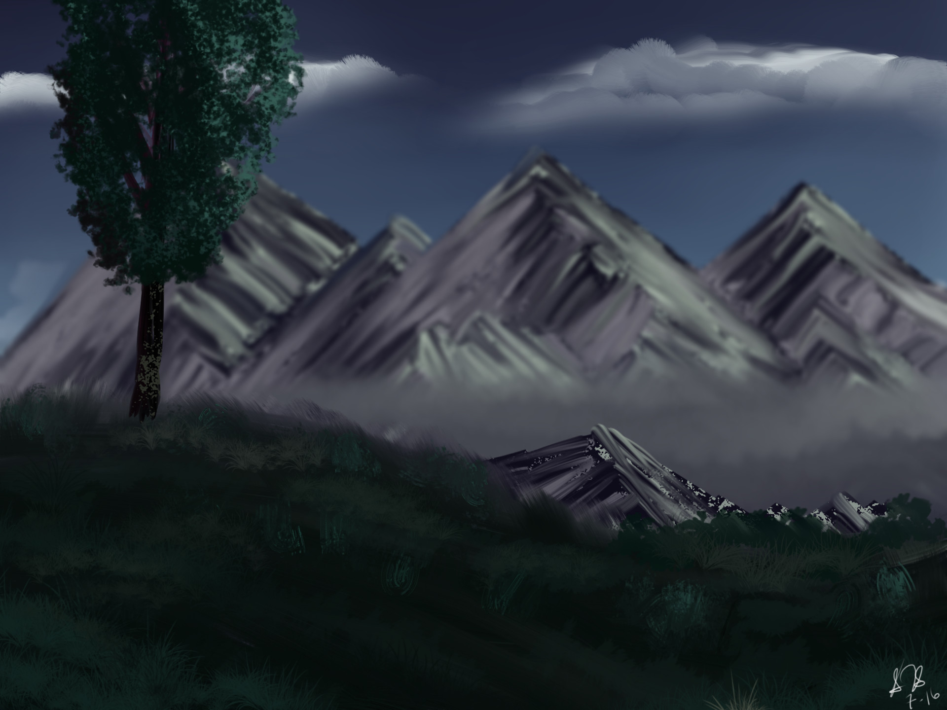 ArtStation - Fantasy Landscape Study 7-16