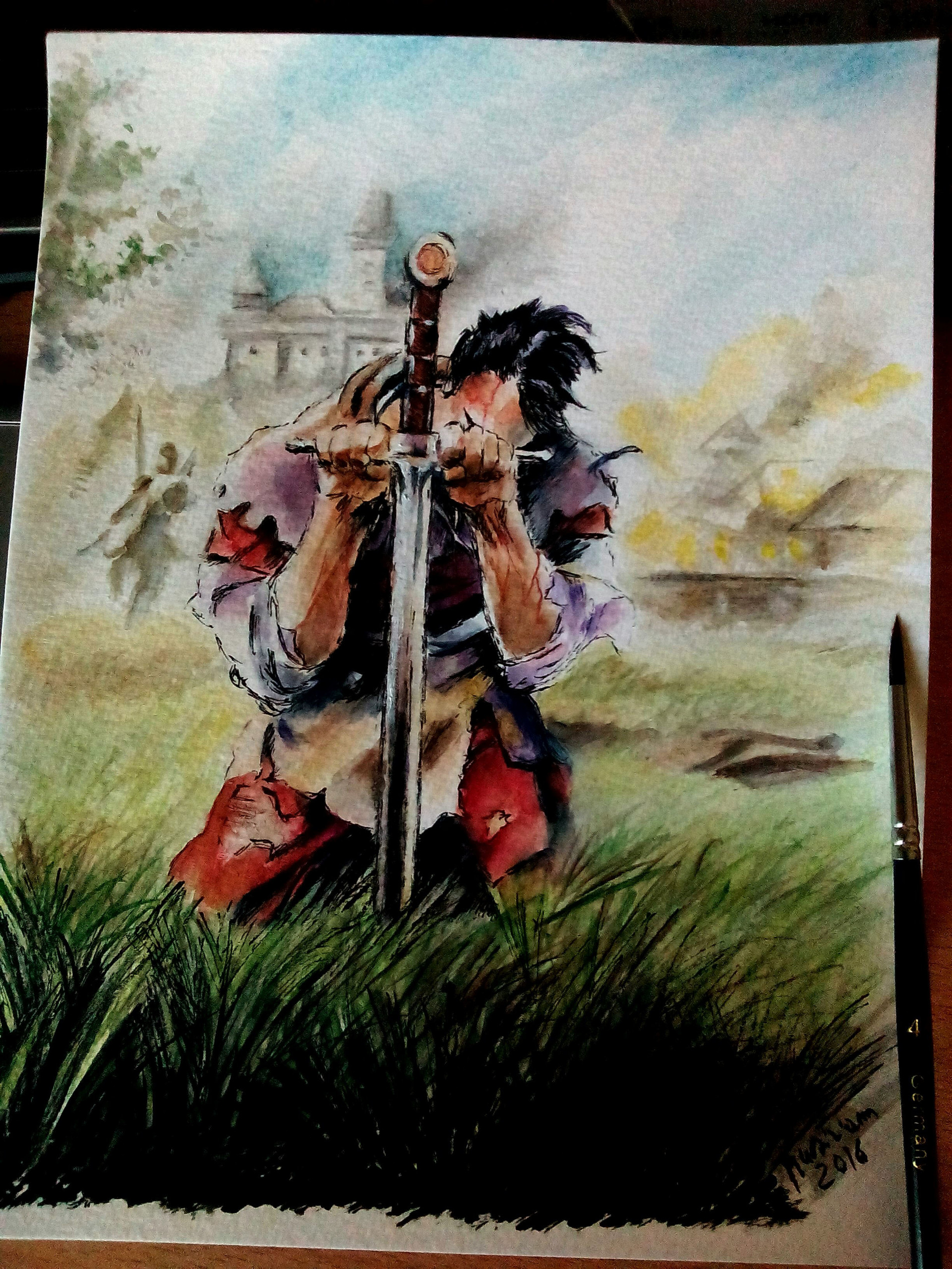 ArtStation - Kingdom Come deliverance- Ink and watercolor - commission