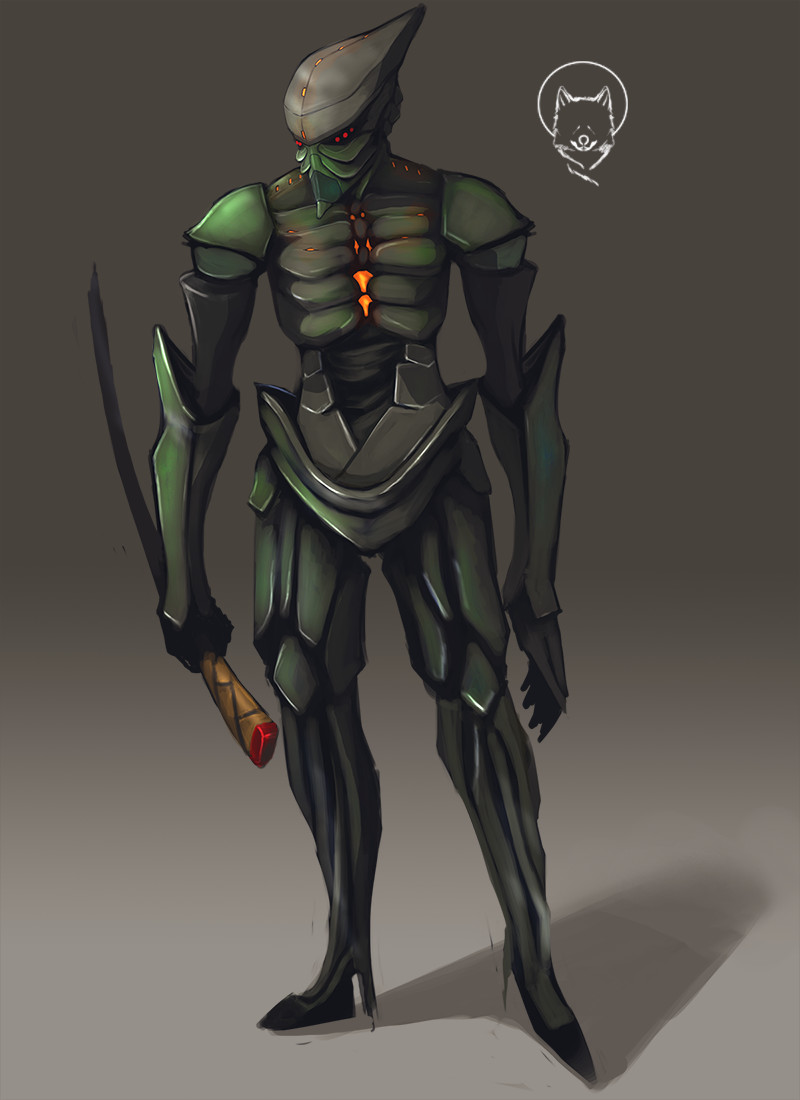 alien warrior concept art
