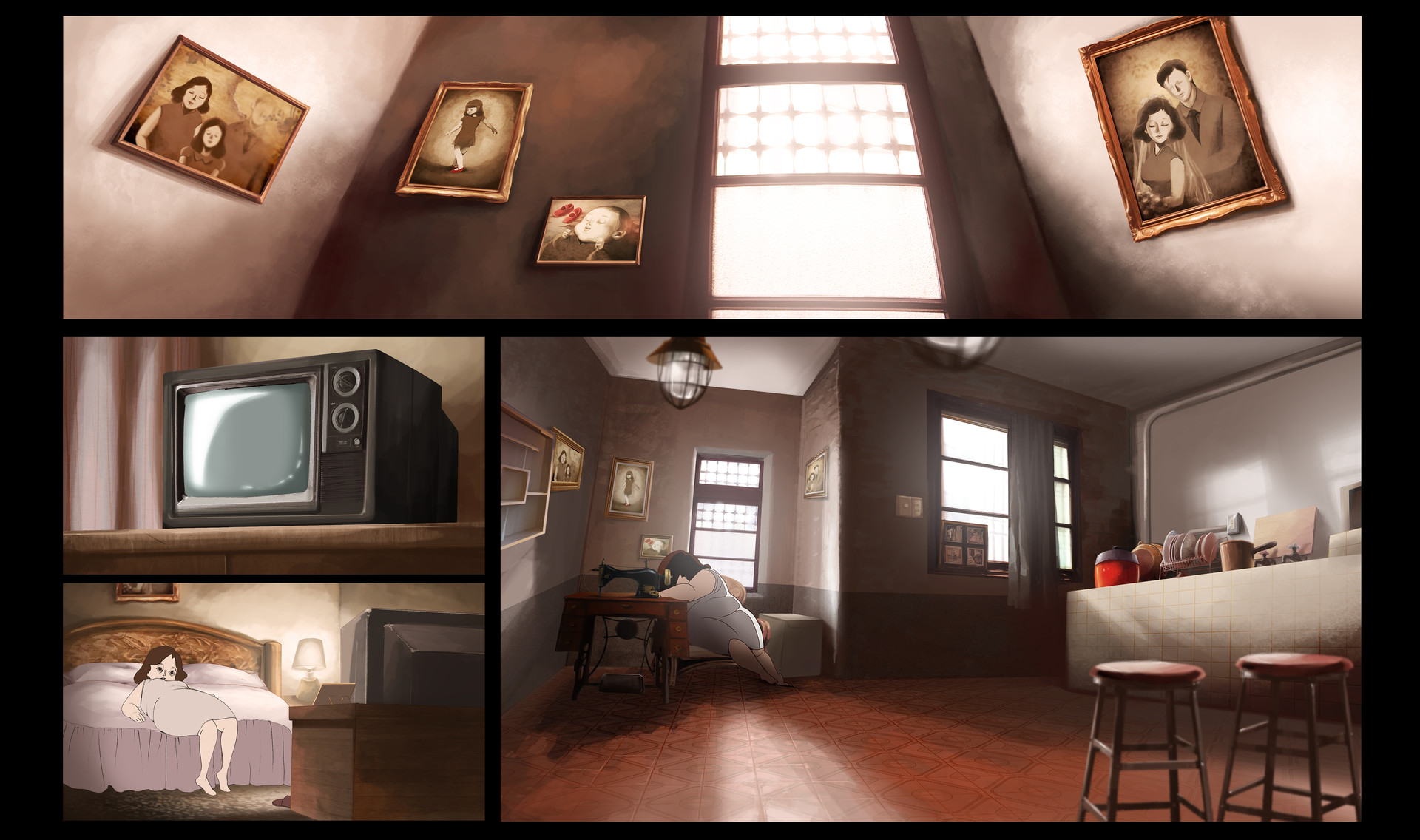 Zoy Chen - Red Shoes - Animation Short art design and Storyboard