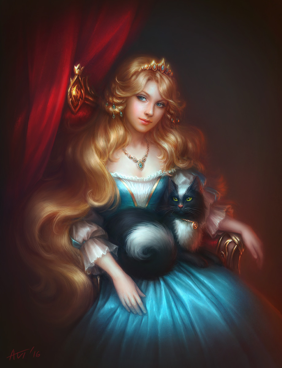 ArtStation - The Princess and Her Cat,