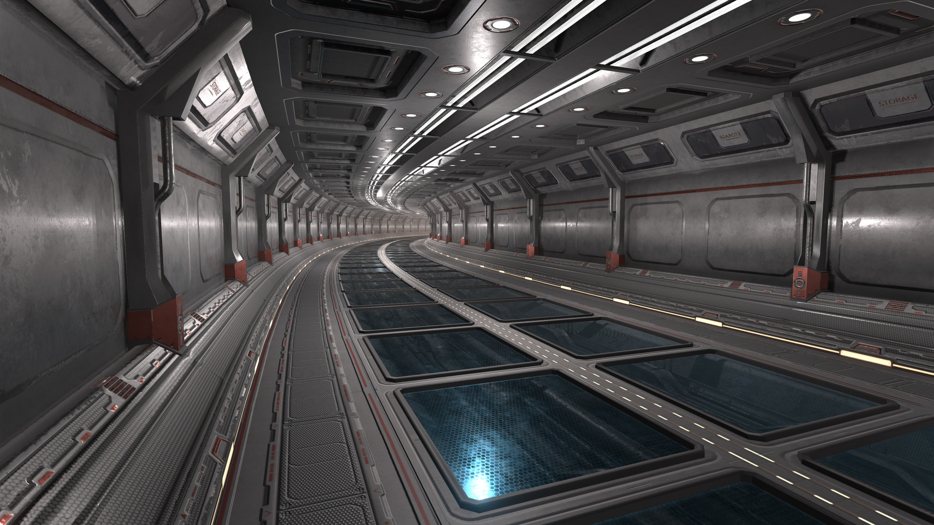 ArtStation - Sci-Fi Hallway (Realtime Unity)