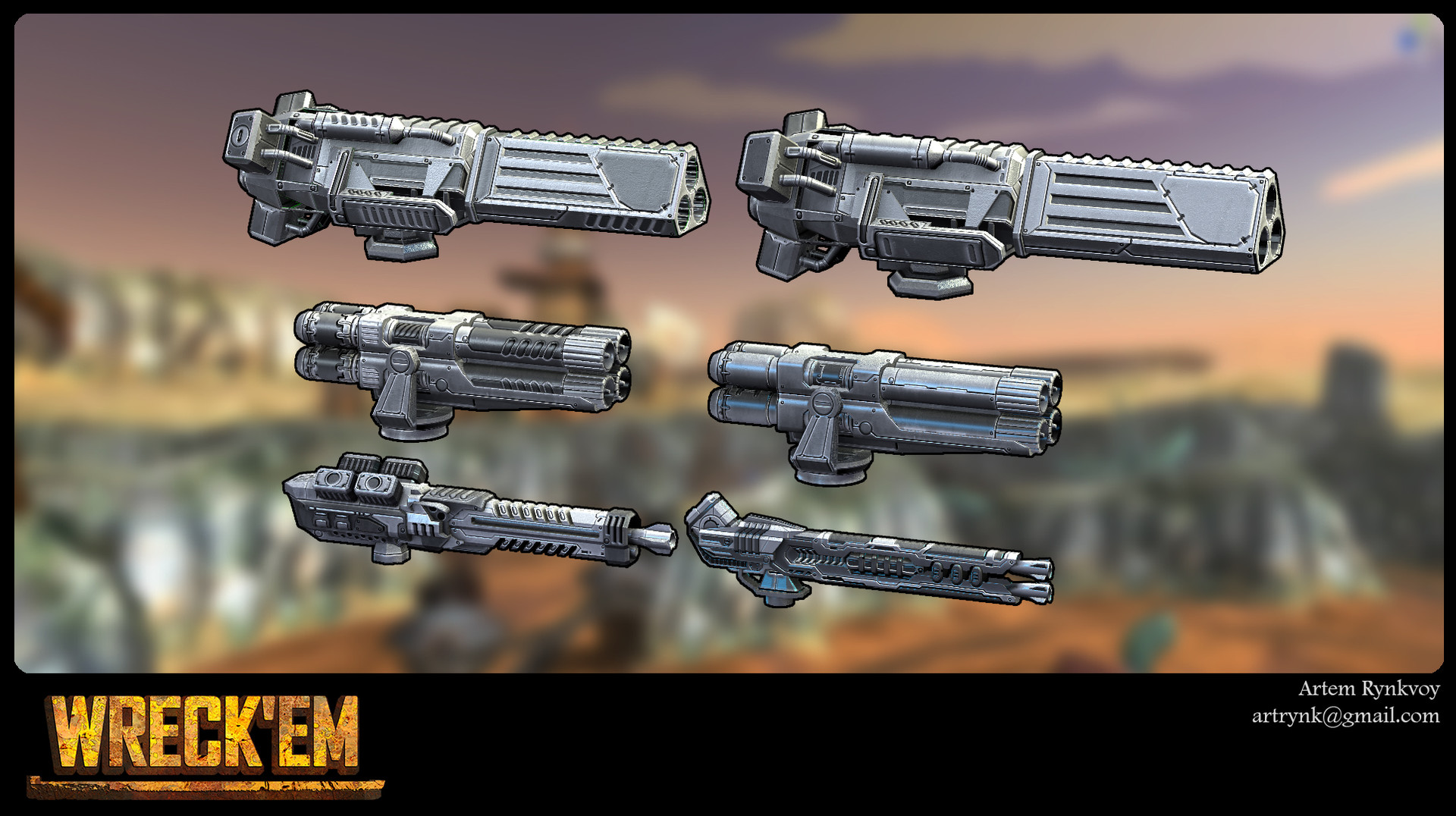 ArtStation - "Wreckem" weapons set 3