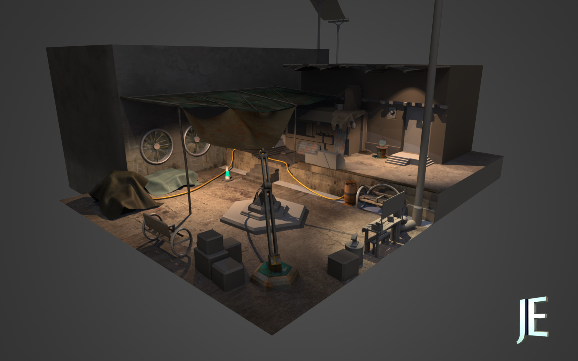 ArtStation - Beyond The Fallen SciFi scene (Based on Shaun Slade ...