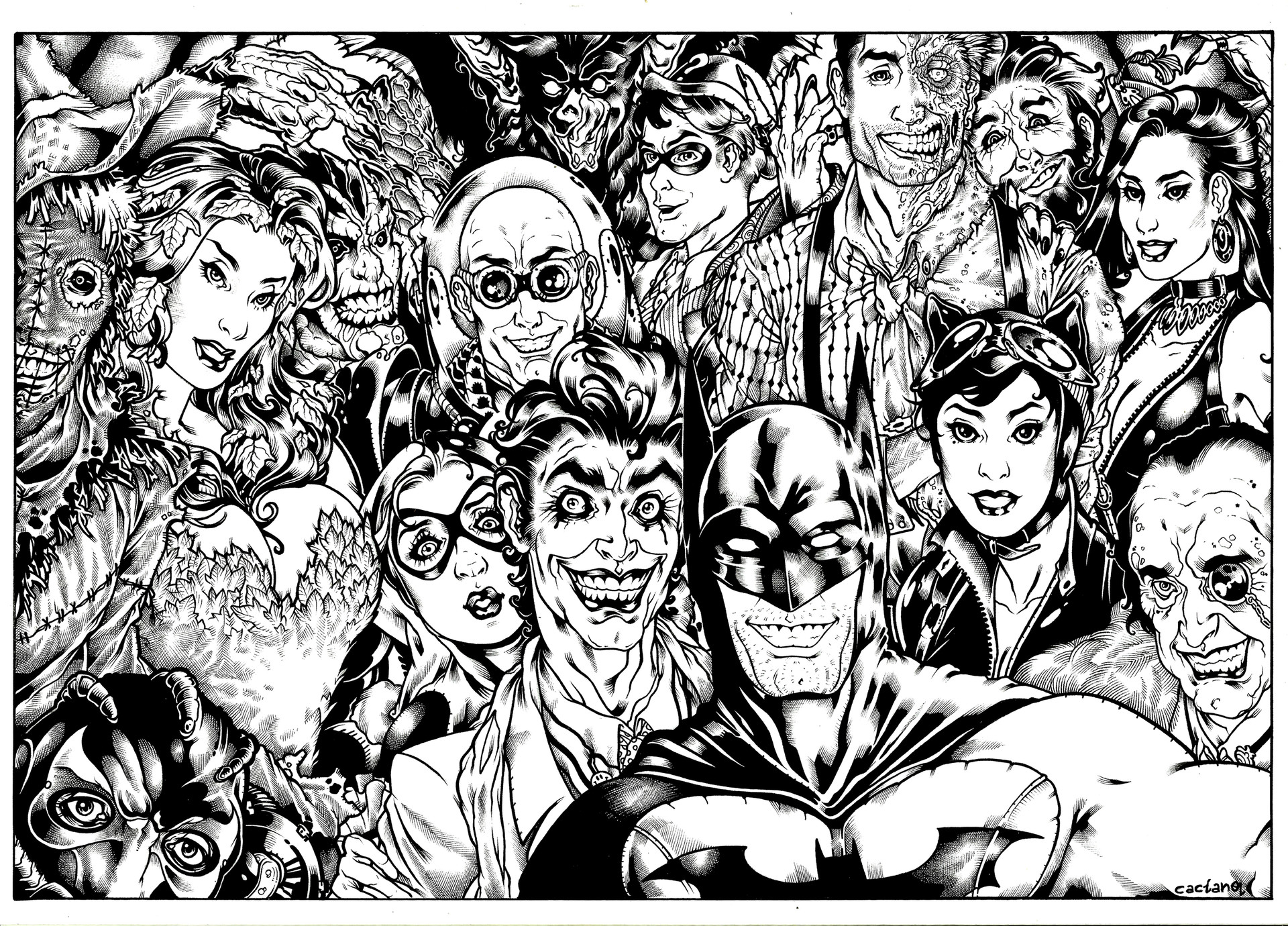 batman villains coloring book