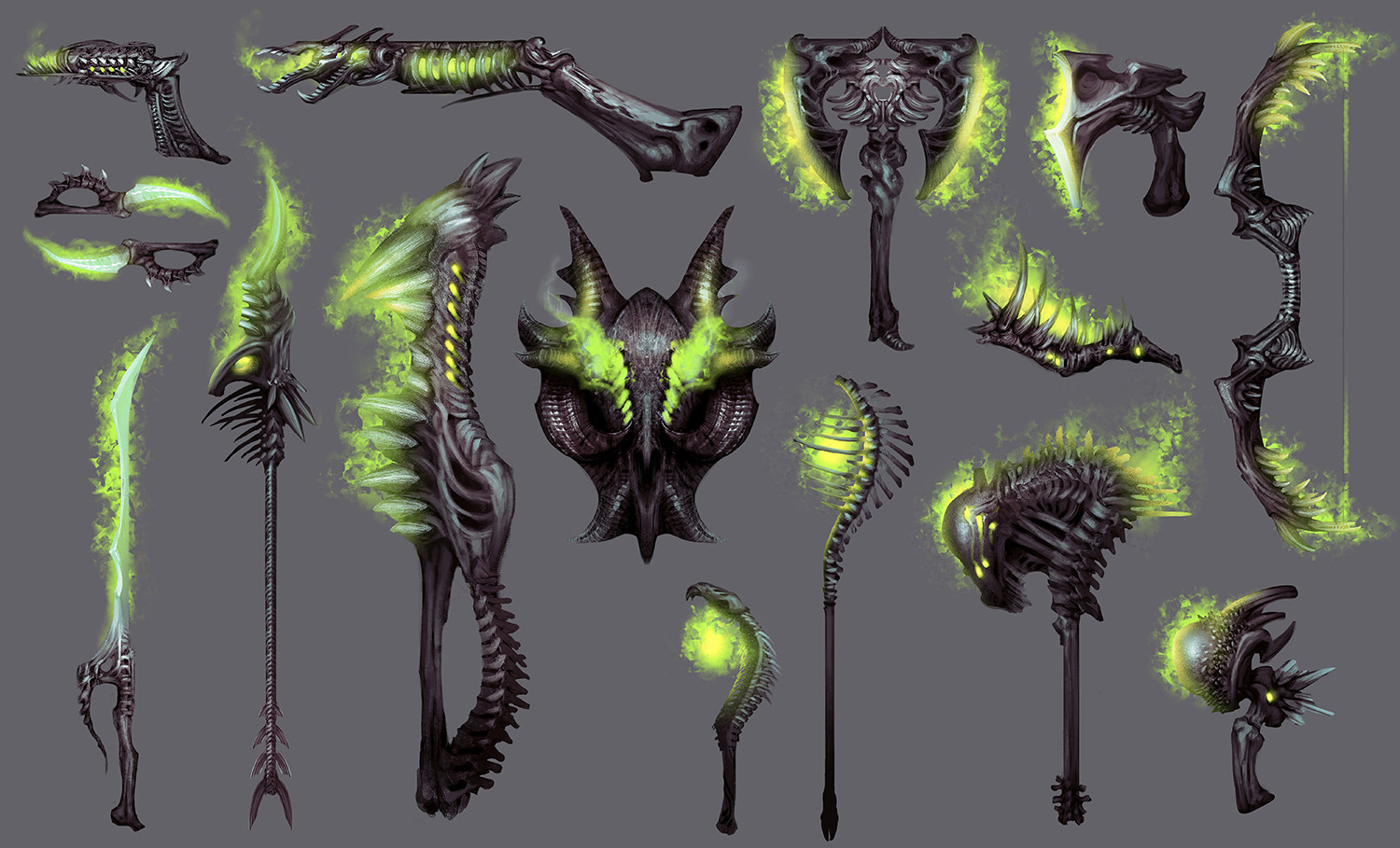 ArtStation - Xenochar Weapons