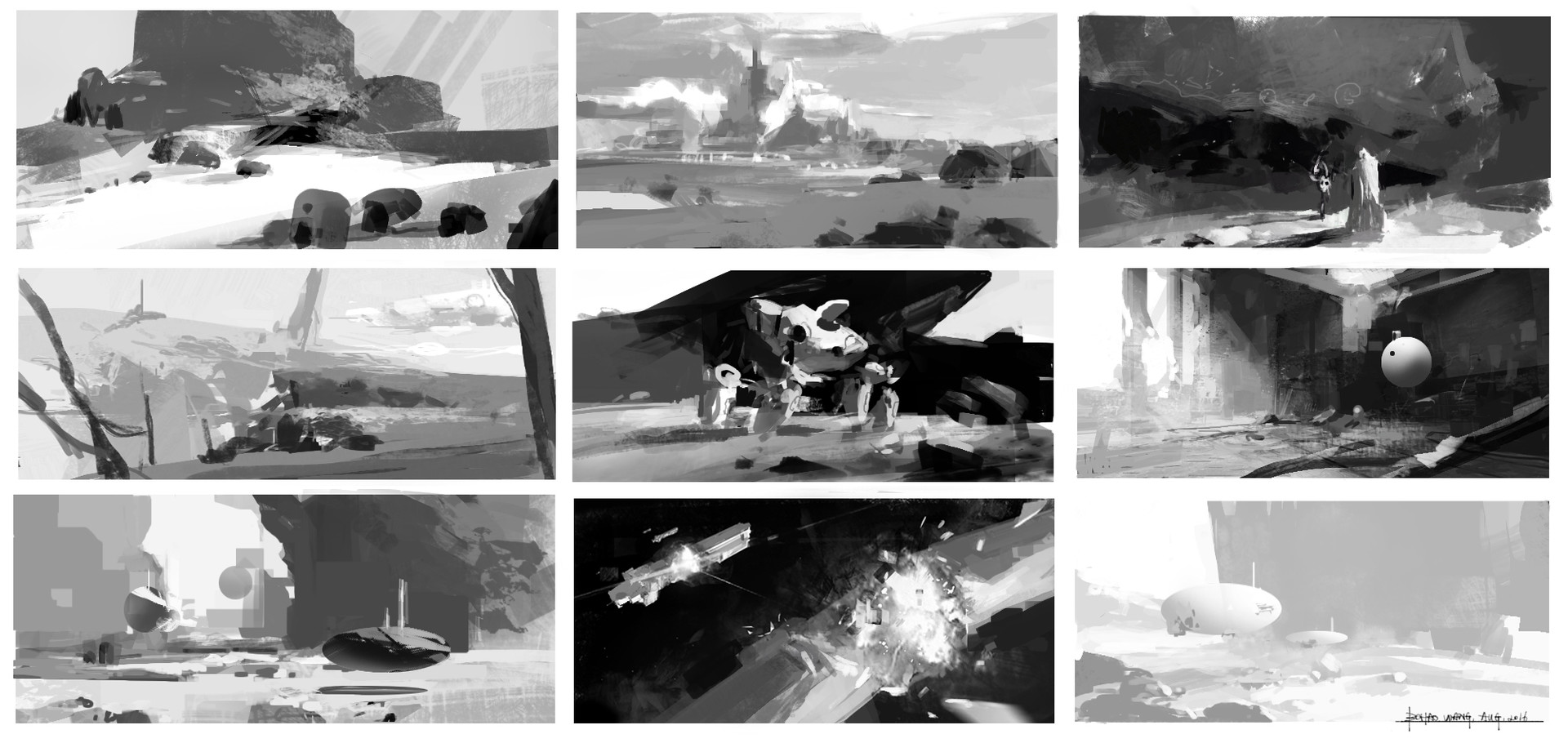 ArtStation - Value and composition study