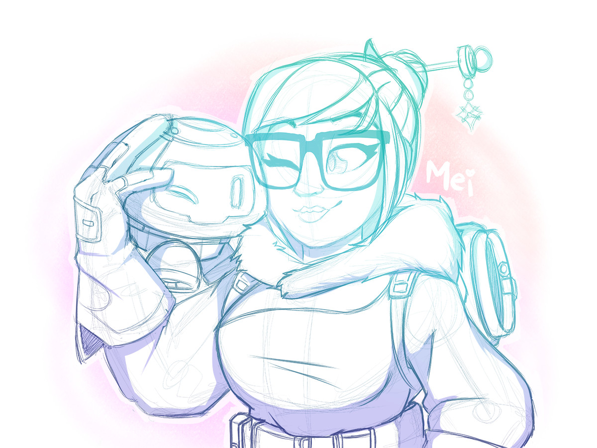 how to draw mei overwatch