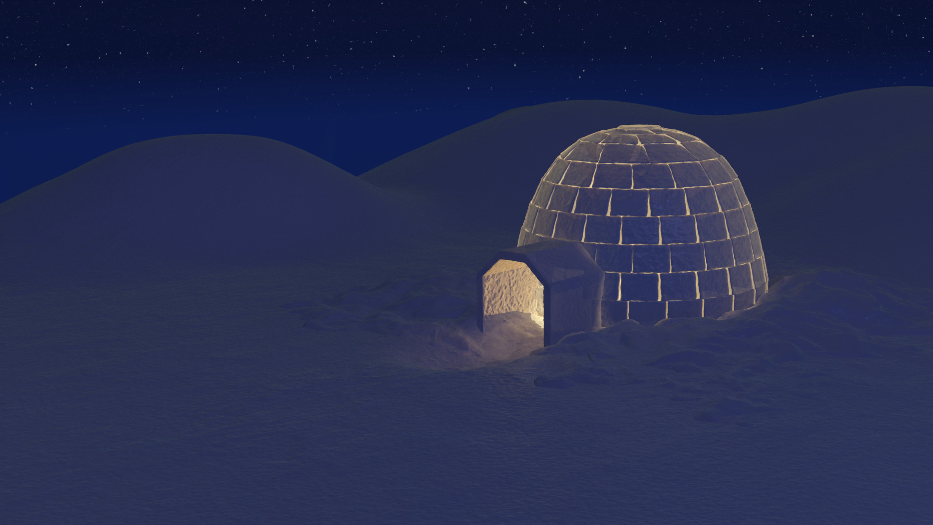 ArtStation - Igloo At Night