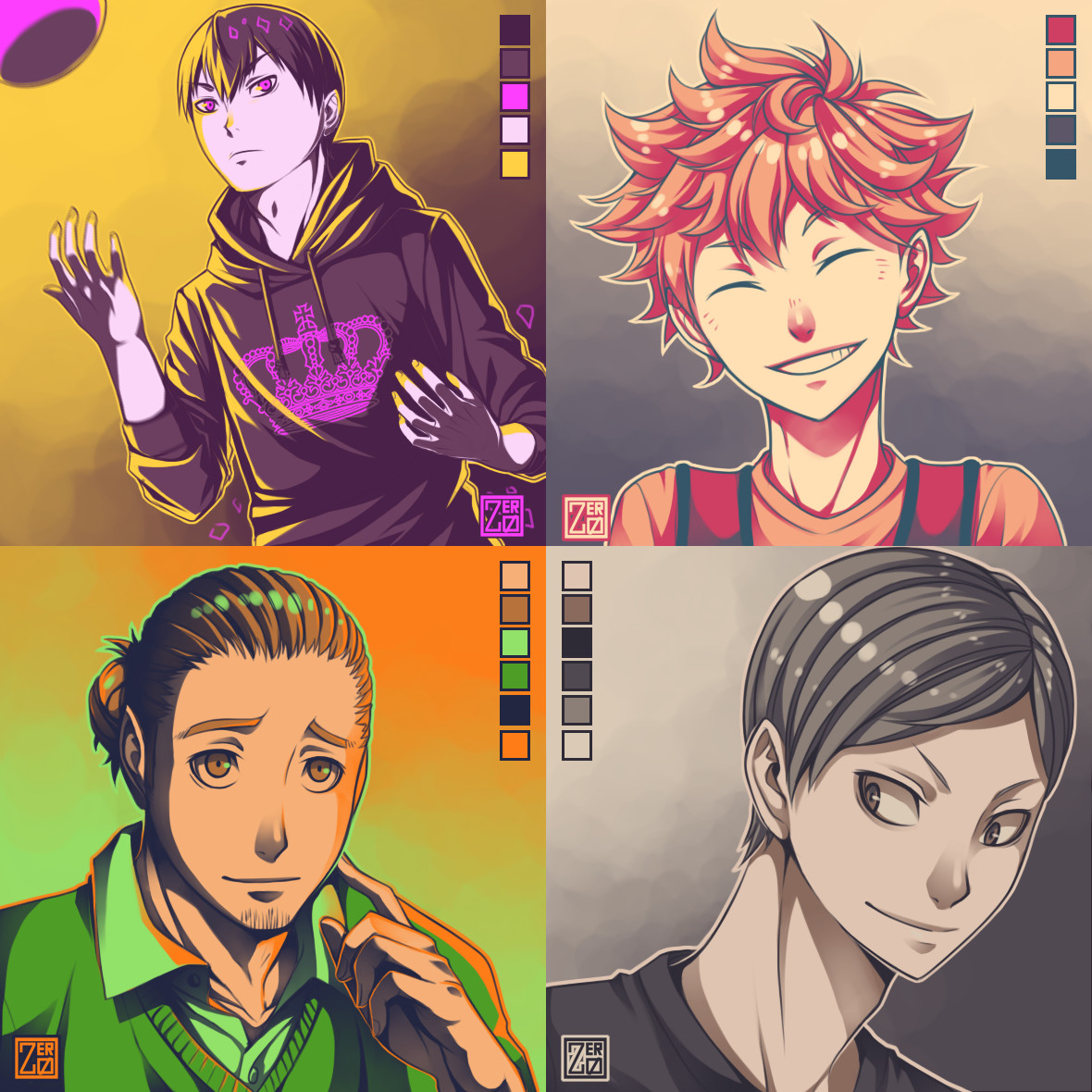 ArtStation - Haikyuu!! - palette challenge batch