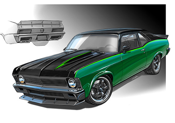 ArtStation - Chevy Nova G-Machine Rendering