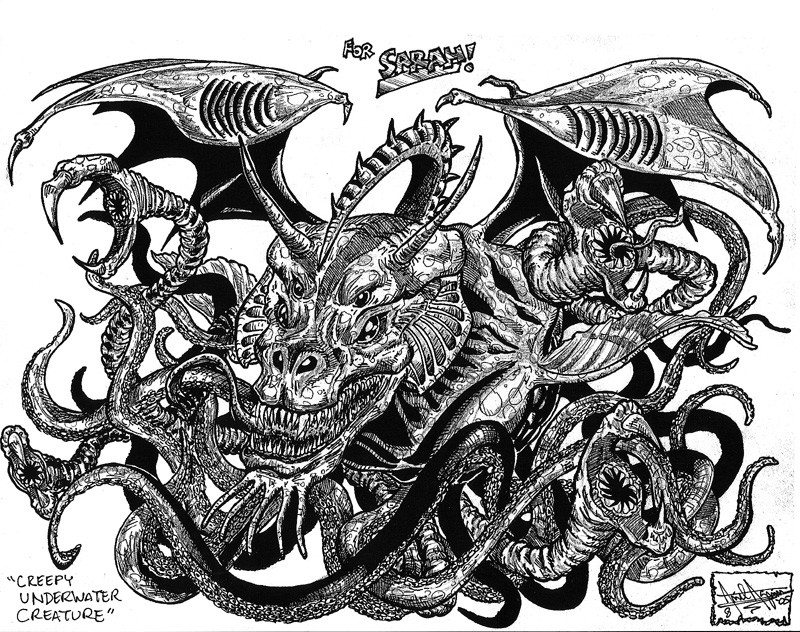 ArtStation - 2005 Creepy Underwater Creature!