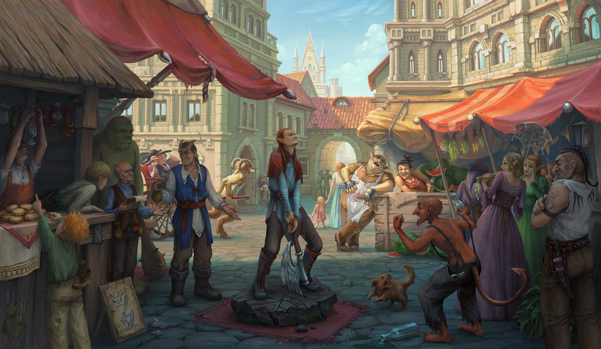 ArtStation - Elf and axe