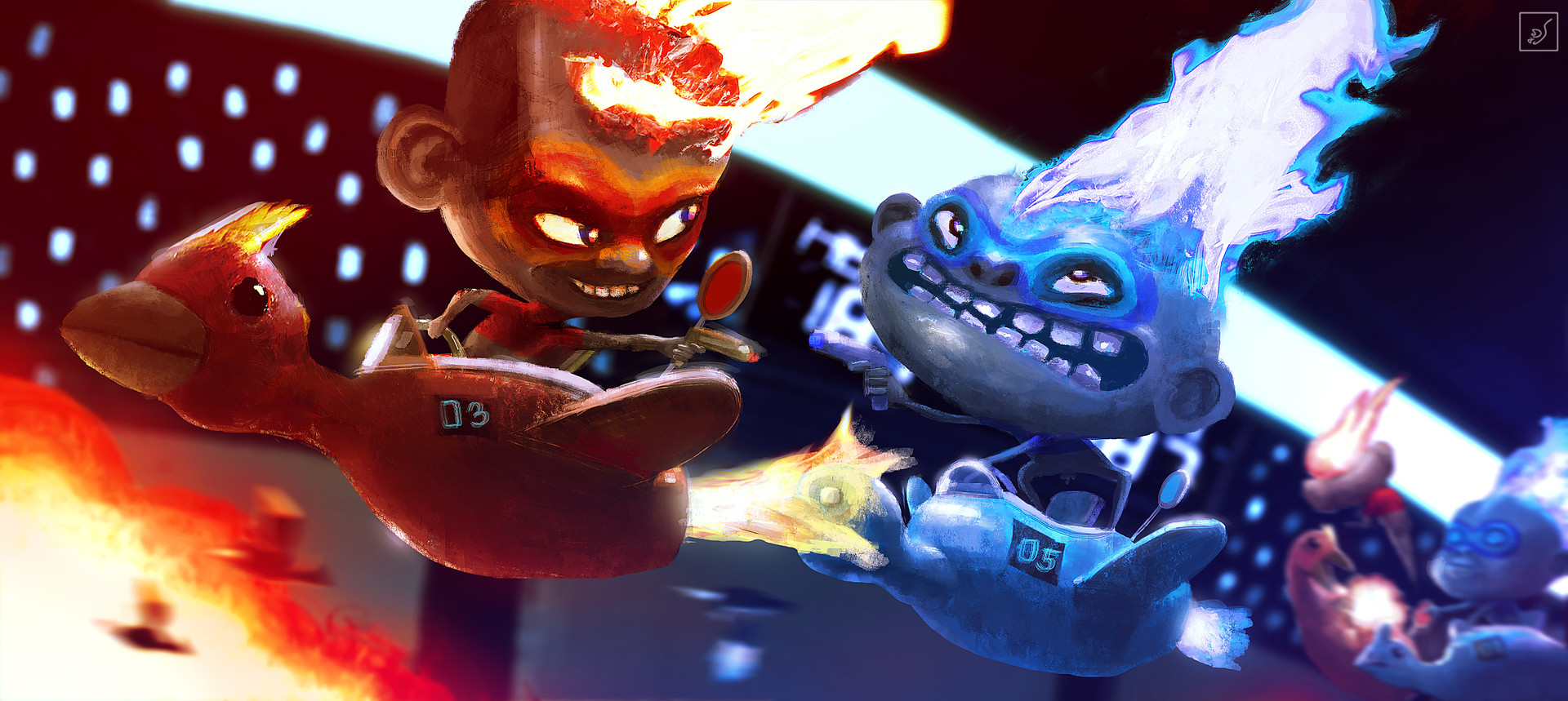 ArtStation - Fire Racing Car