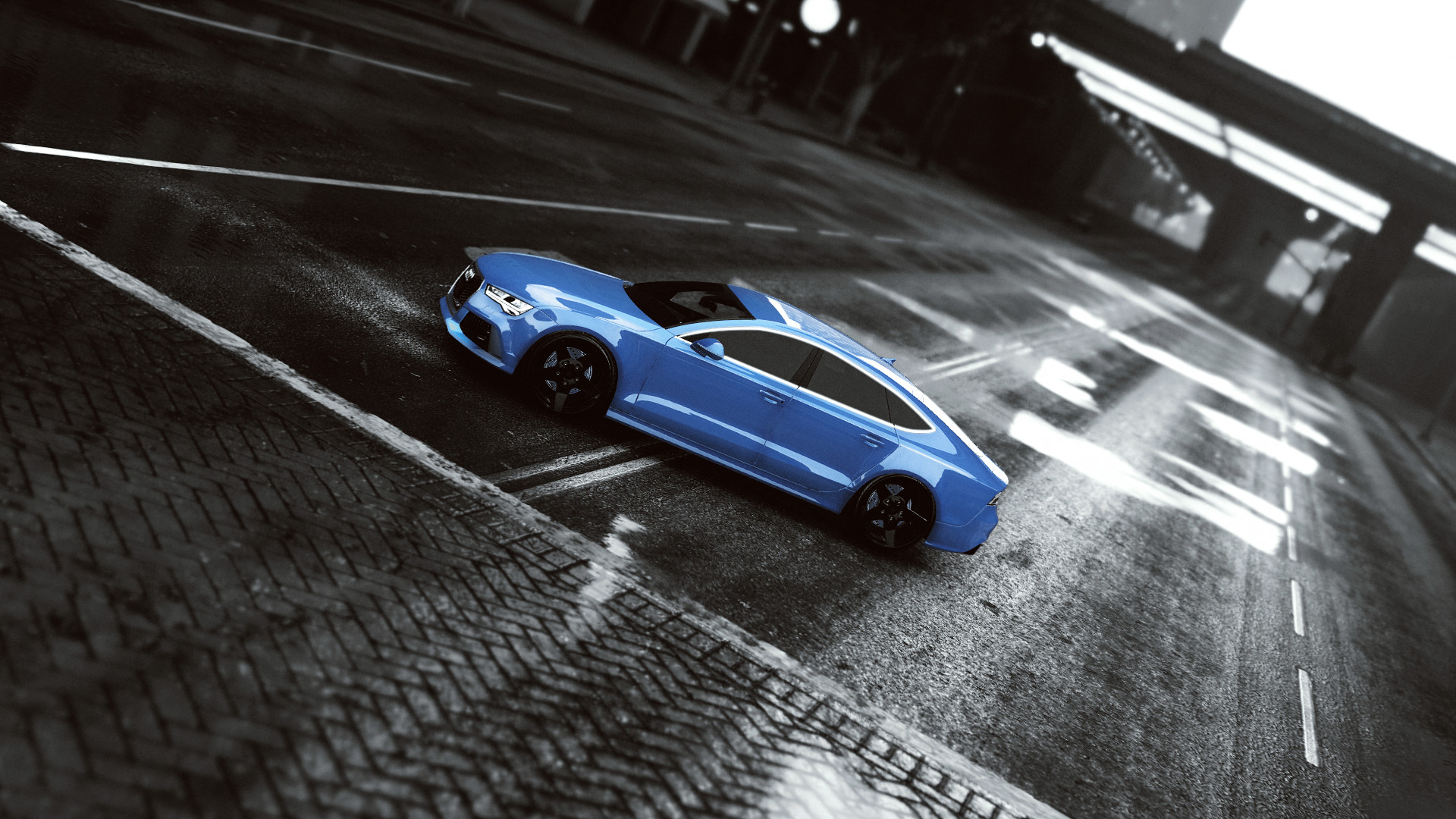 ArtStation - Audi S7 - Lonely Blue